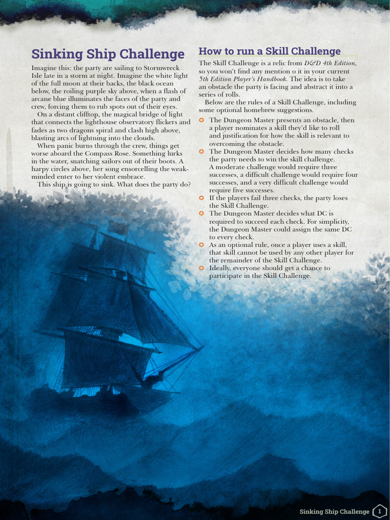 DOSI Sinking Ship Challenge | PDF