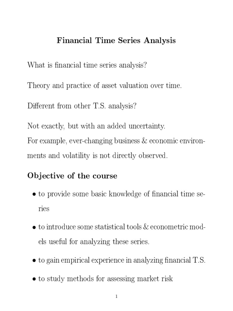 Ch1 Time Series | PDF