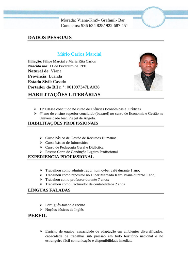 CV Mário | PDF