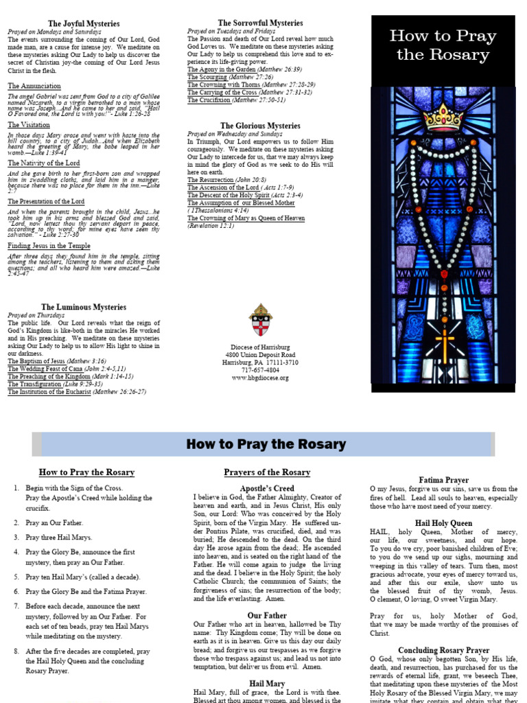 How To Pray The Rosary | PDF | Lord's Prayer | Rosary