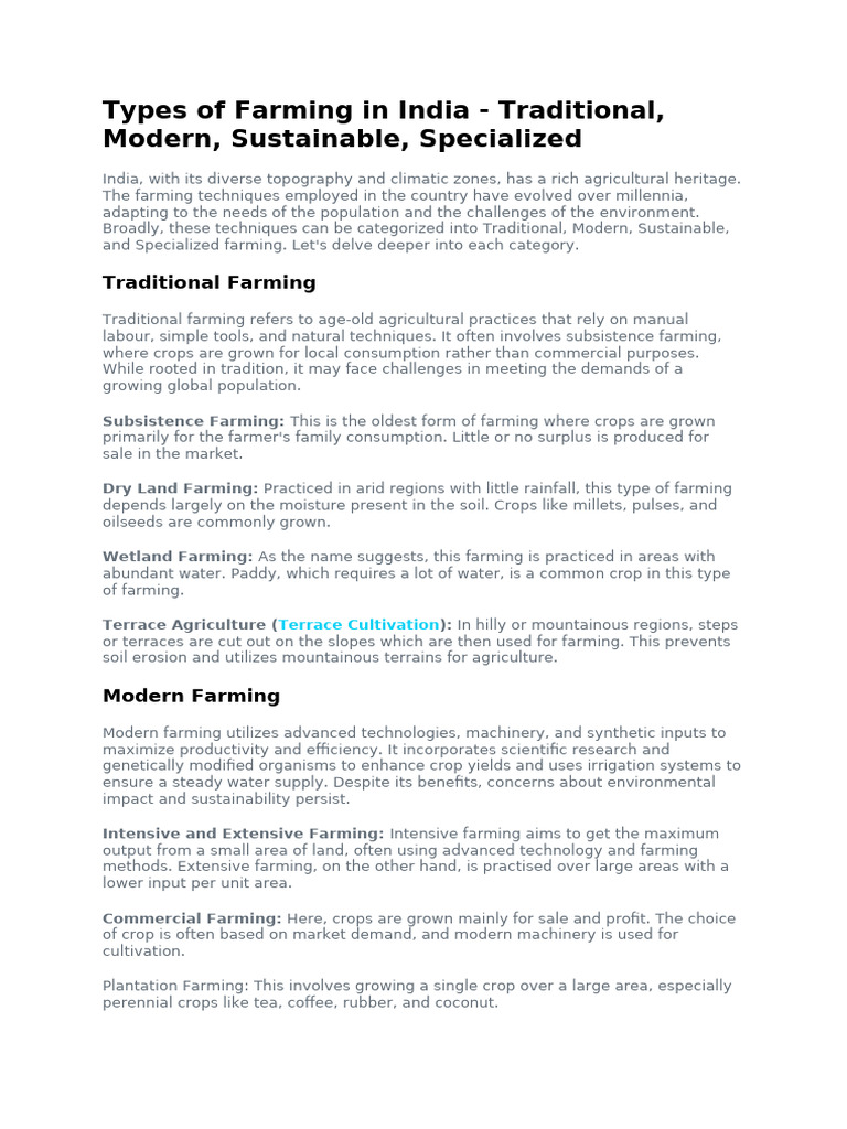 Farming in India | PDF