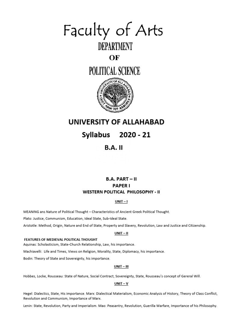 BA 2 Year Political Science | PDF