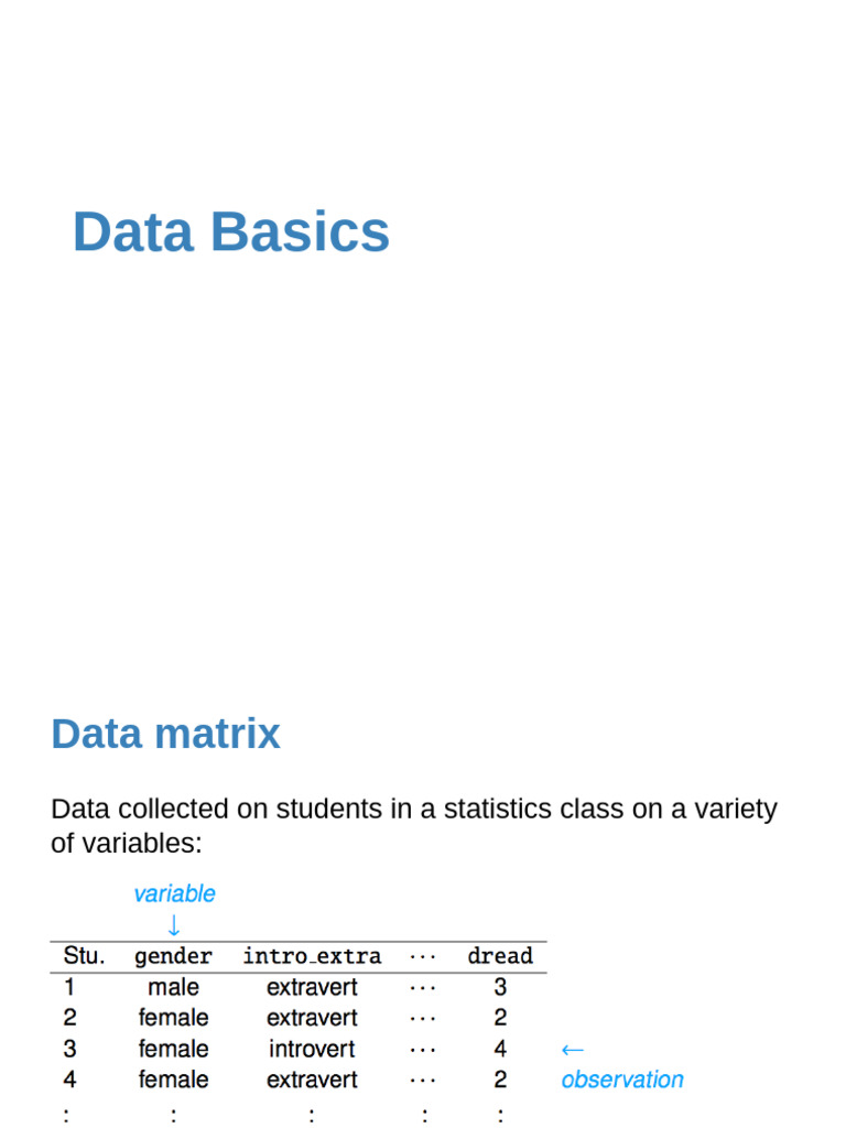 1.2 Data Basics | PDF