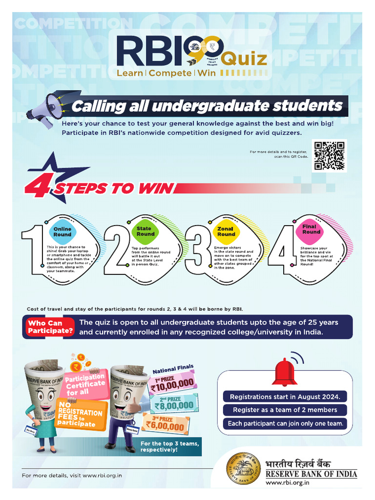RBI QUIZ 2024 POSTER_A3 | PDF