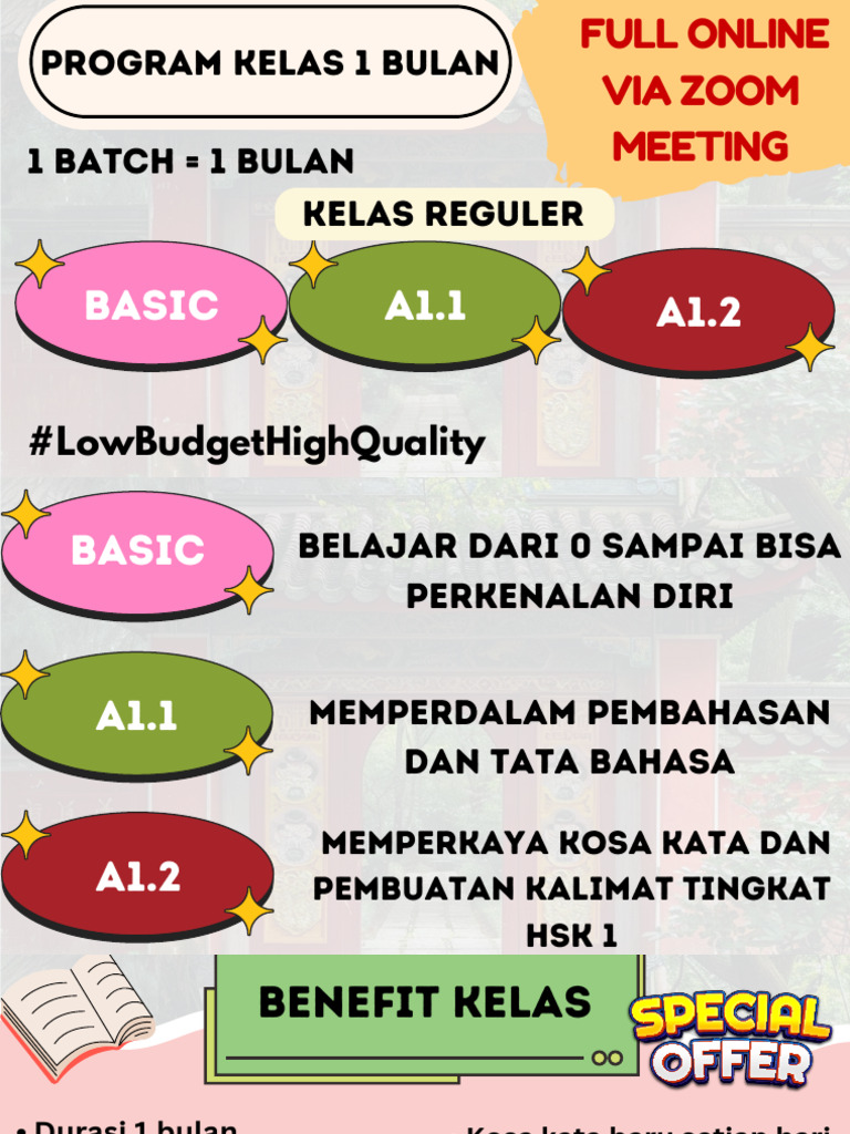 Program Kelas Bahasa Mandarin | PDF