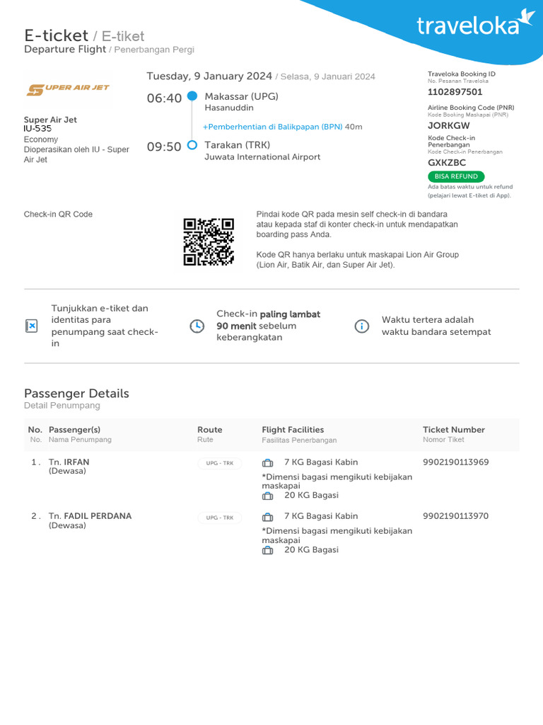 Upg GXKZBC TRK Flight - Originating | PDF