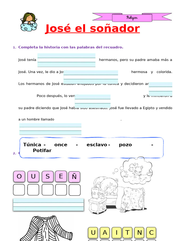 Ficha D2 Religion Jose El Soñador | PDF