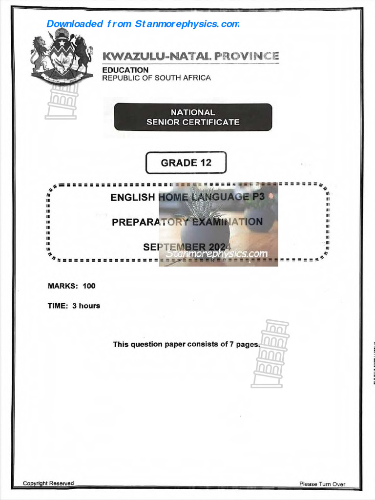 Grade 12 English Paper 3 Memo 2024 | PDF | Foreign Language Studies
