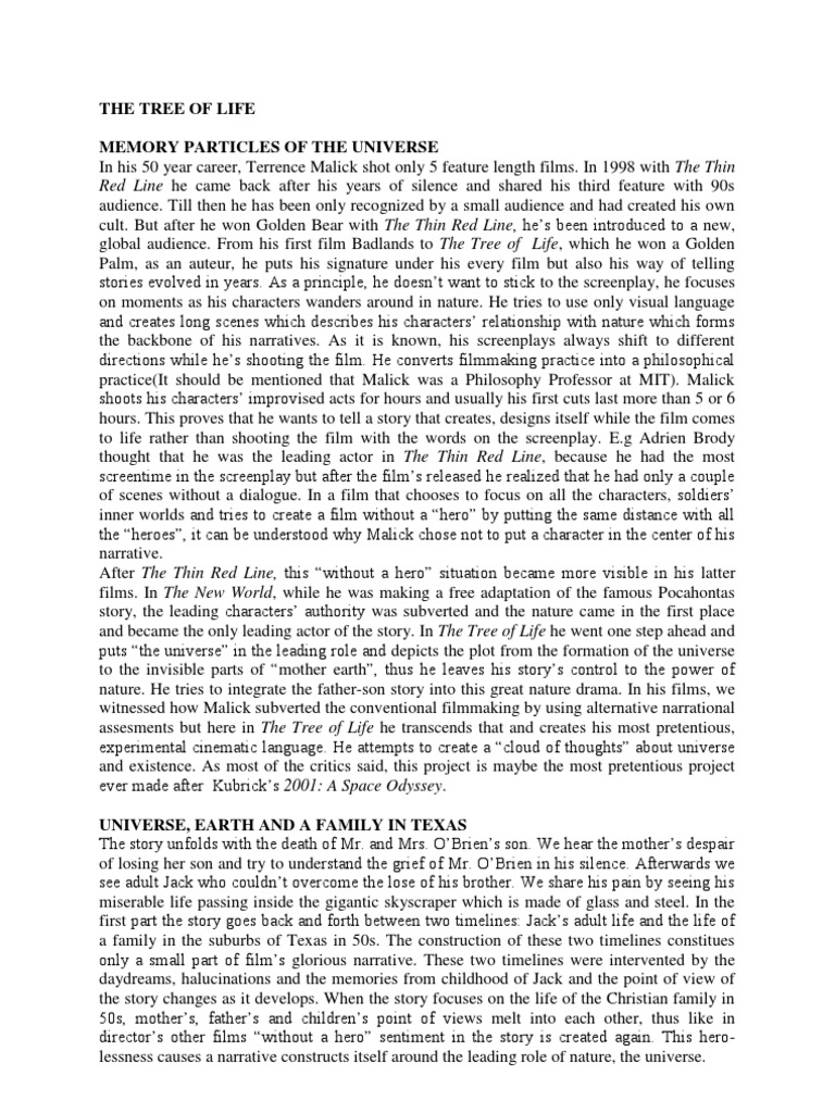 Terrence Malick's Cinematic Philosophy | PDF | Narration | God