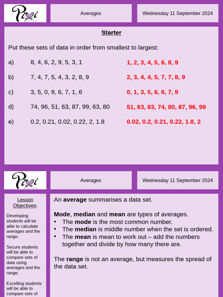 Averages PixiPPt Visual | PDF