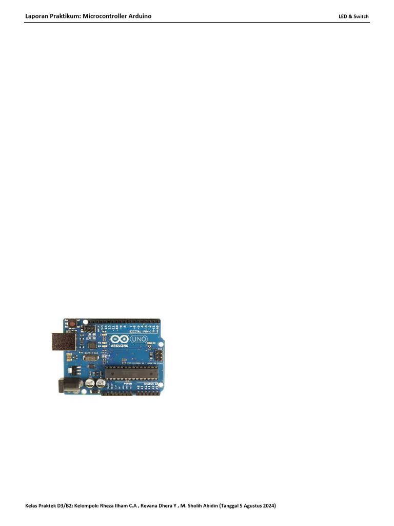 Kelompok 3 - Kelas 2B2 - Led & Switch | PDF