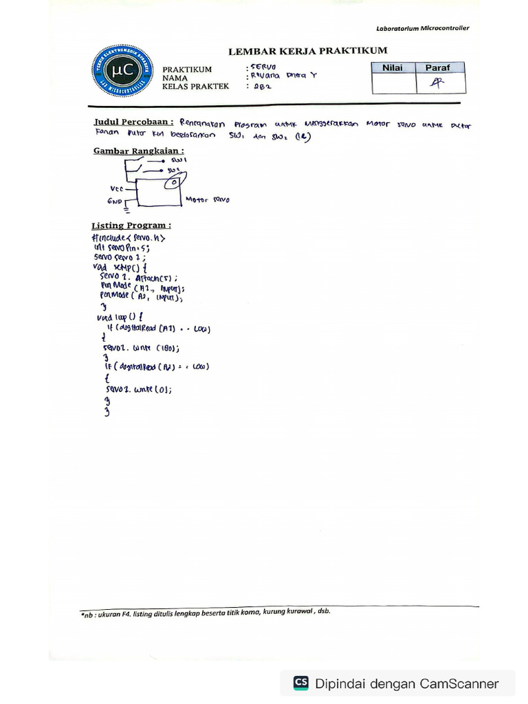 2B2 - Revana Dhera Yustika - 084 - Servo | PDF