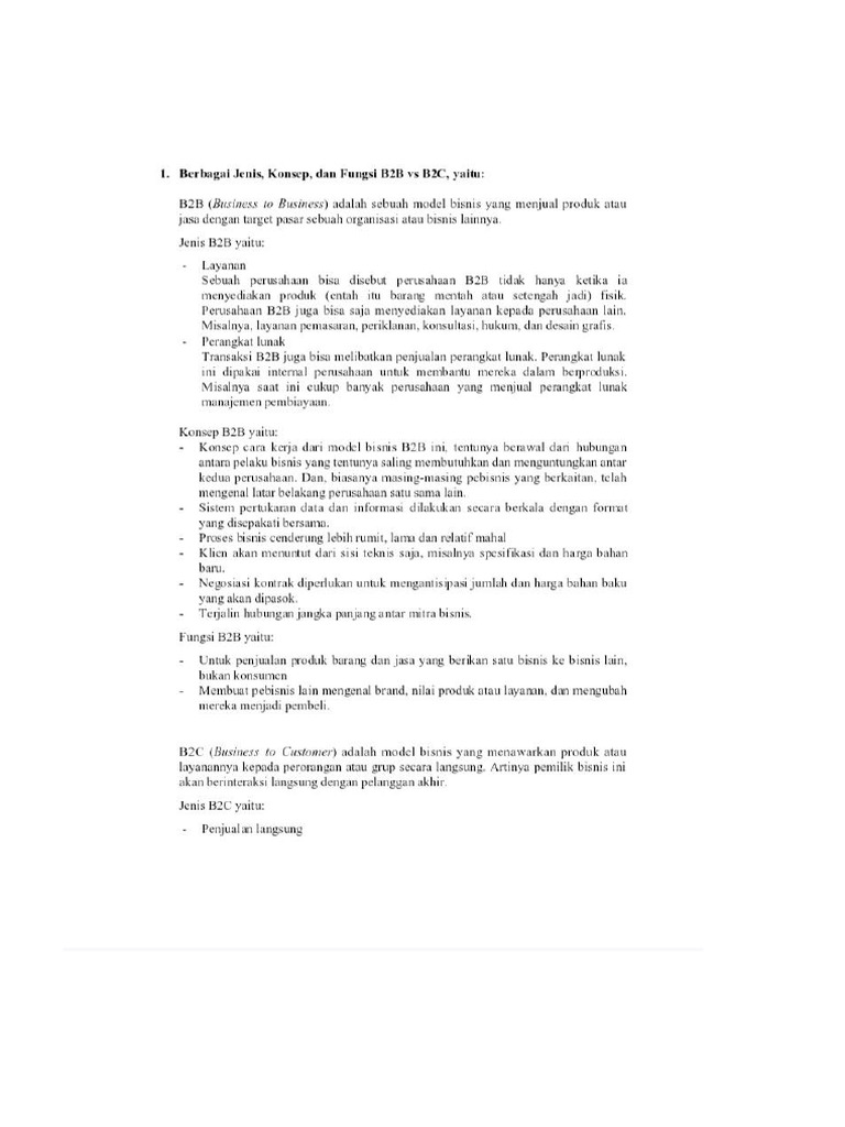 Mengenal b2b Dan c2c | PDF