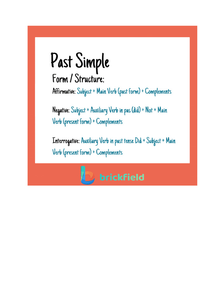 Past Simple Form Structure | PDF