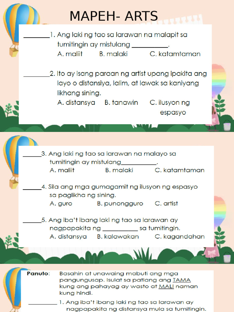 Mapeh Arts Reviewer 1st Q | PDF