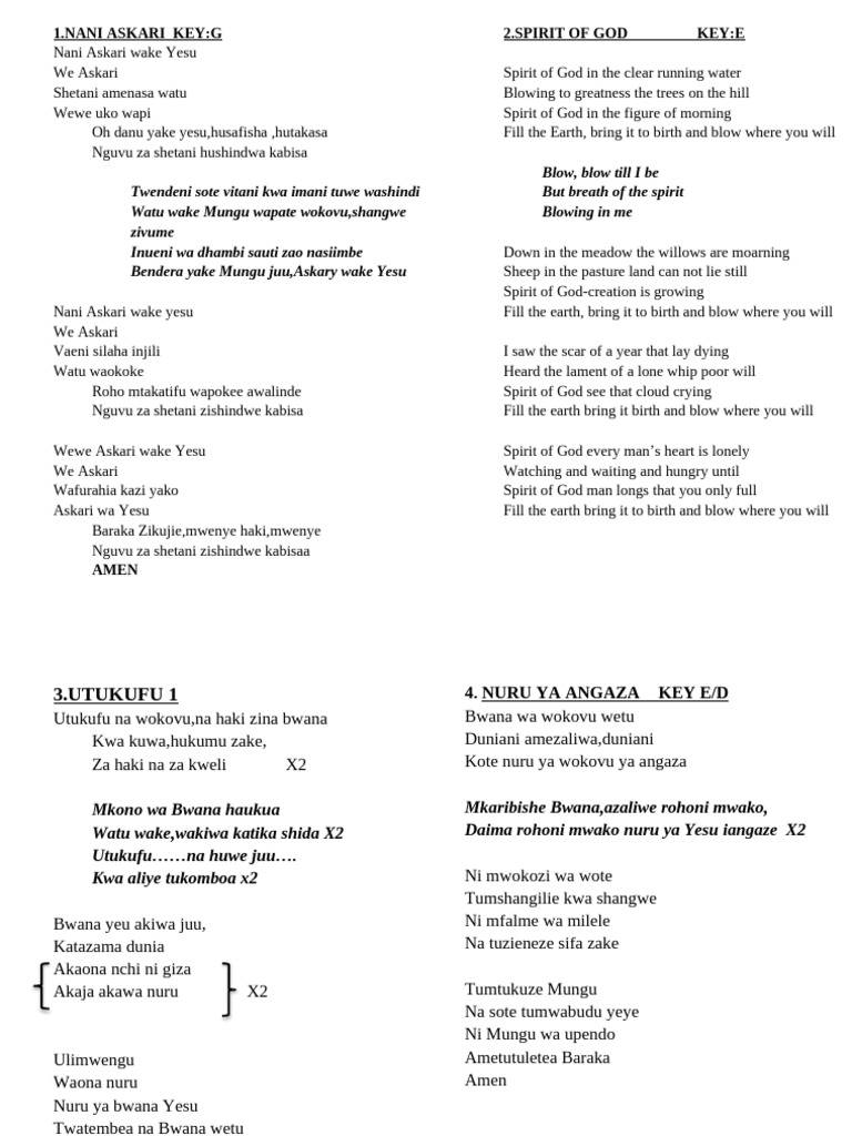 Kitandi Songs | PDF