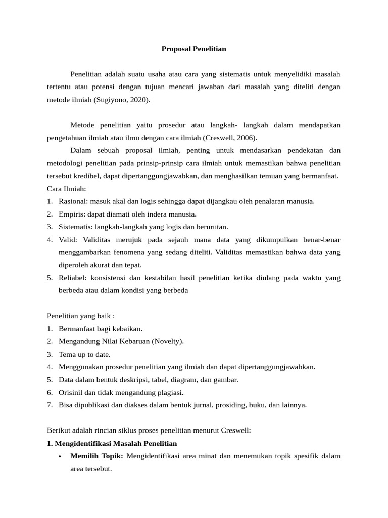 Proposal Penelitian | PDF