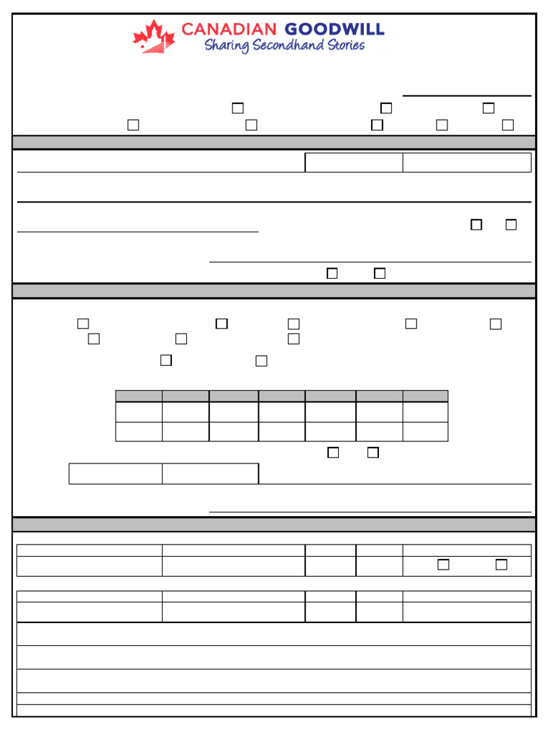 Canadian Goodwill Application Form-7fbabf0 | PDF