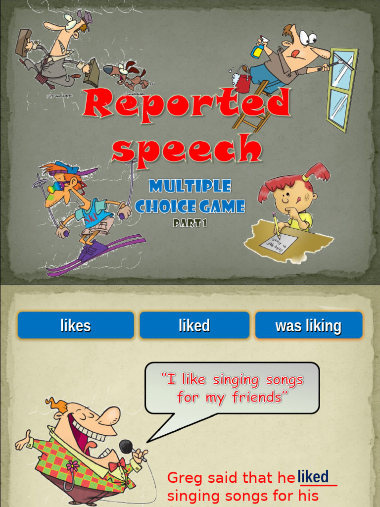 Reported Speech Fun Activities Games - 66949 | PDF