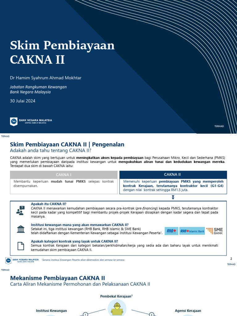 BNM - Slaid Pengenalan Kepada CAKNA II - 30julai2024 - toMOF | PDF