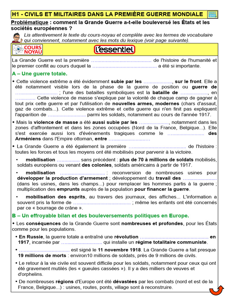 3H1 (2) ESS-Civils Militaires 1eGM | PDF