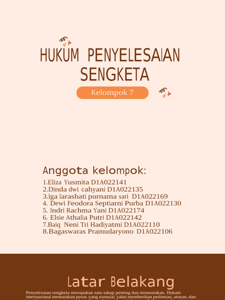 Hukum Penyelesaian Sengketa | PDF