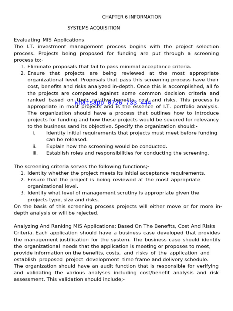 CHAPTER 6 INFORMATION SYSTEMS ACQUISITION and MAINTAINANCE | PDF