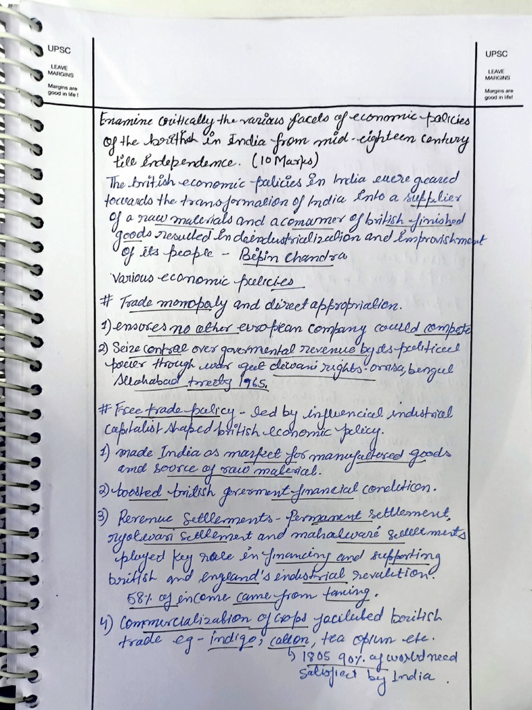 Economic Policies of British | PDF