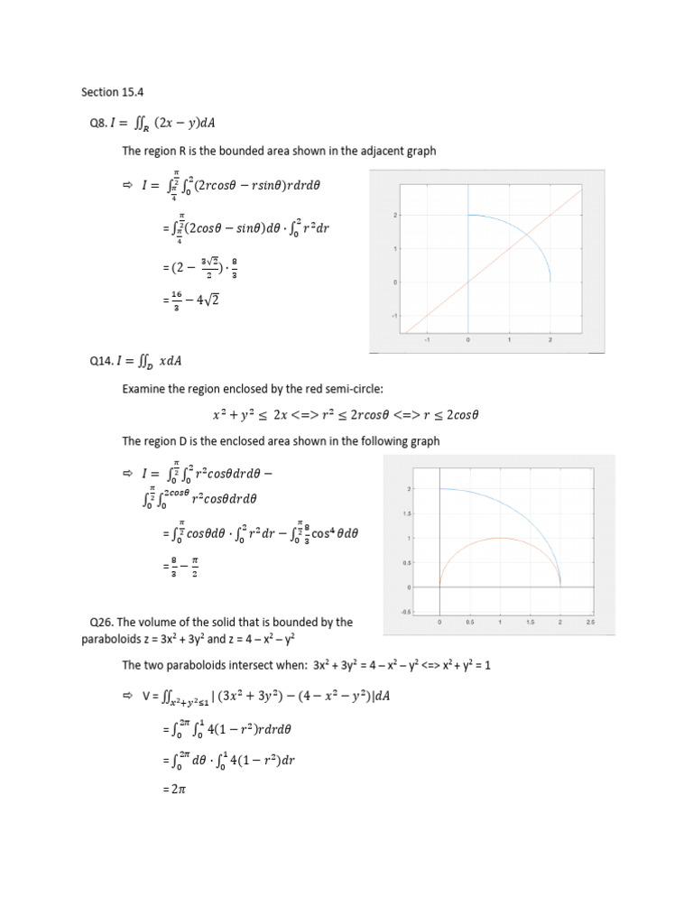 Calculus 2 Solution 4 | PDF