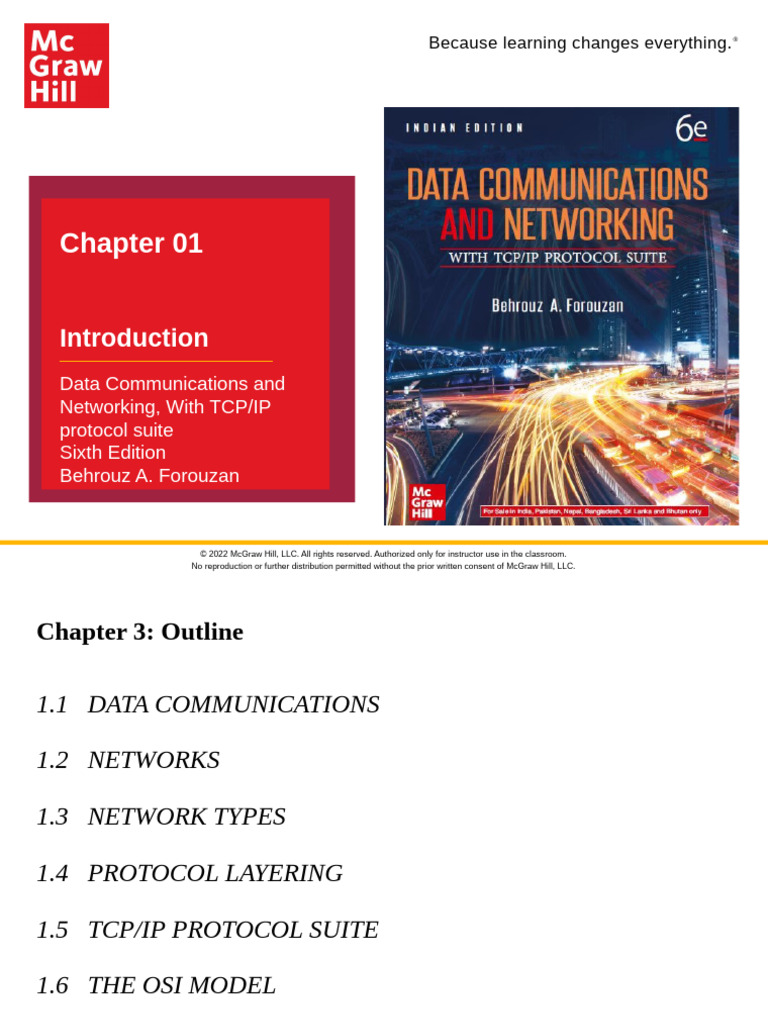 Forouzan6e ch01 PPTs Accessible | PDF | Osi Model | Computers