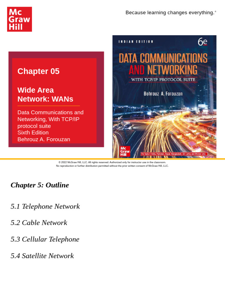 Forouzan6e ch05 PPTs Accessible | PDF | 4 G | Cellular Network
