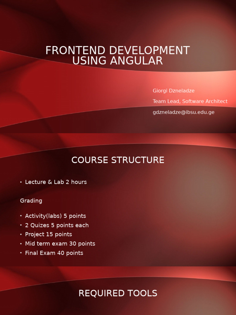 Frontend Development Using Angular | PDF