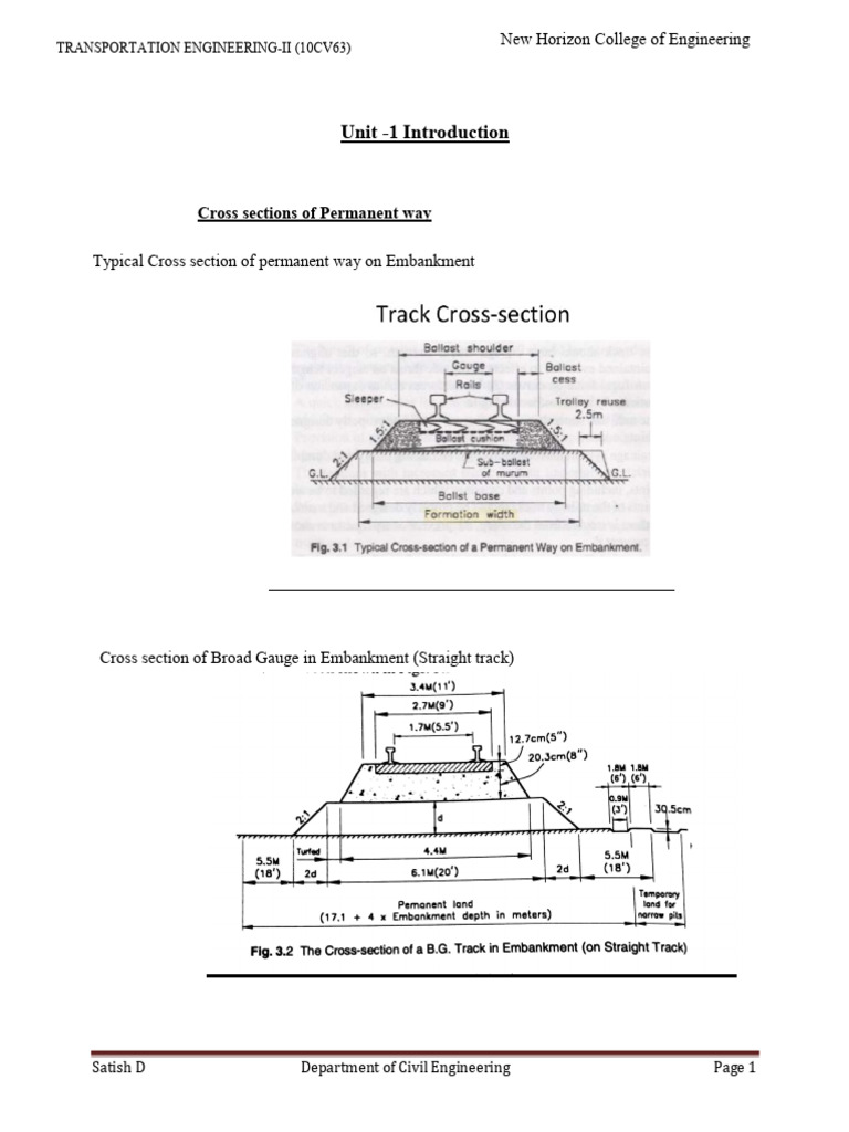 Transportation Engineering-II (1st & 2nd Unit) | PDF | Track Gauge ...