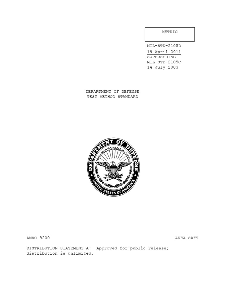 Mil STD 2105d | PDF
