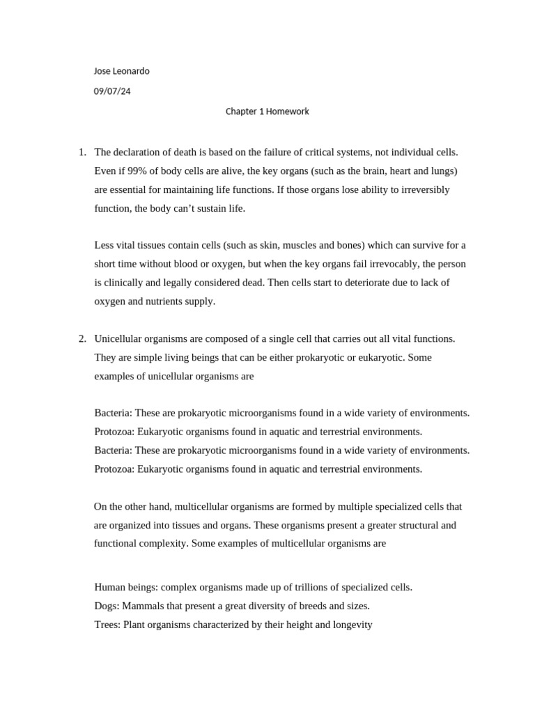 Chapter 1 Homework | PDF