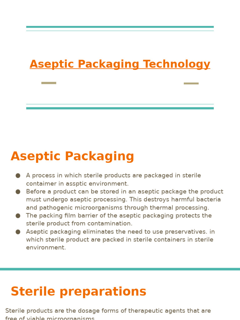 Aseptic Packaging System | PDF