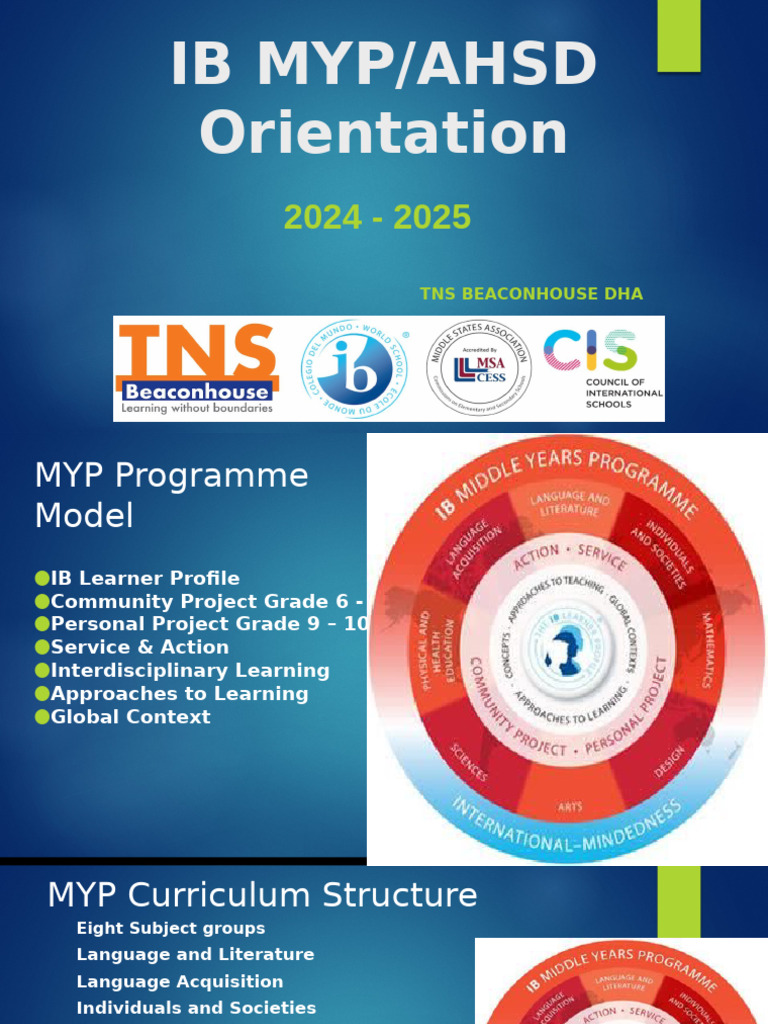 MYP AHSD Orientation Grade 8 - 9 2024 | PDF