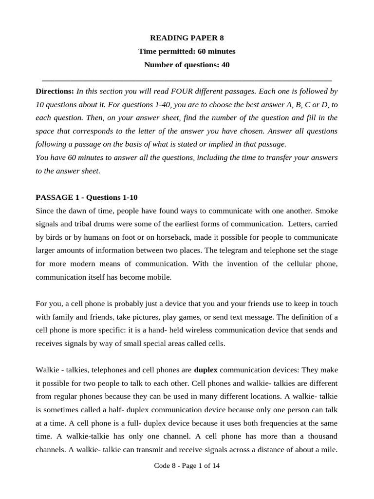 Reading Test 13 | PDF
