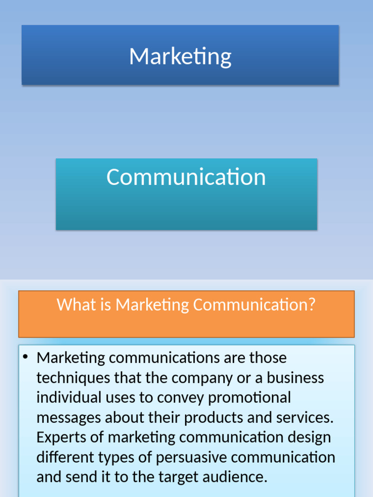 Unit 5 Marketing Communication | PDF