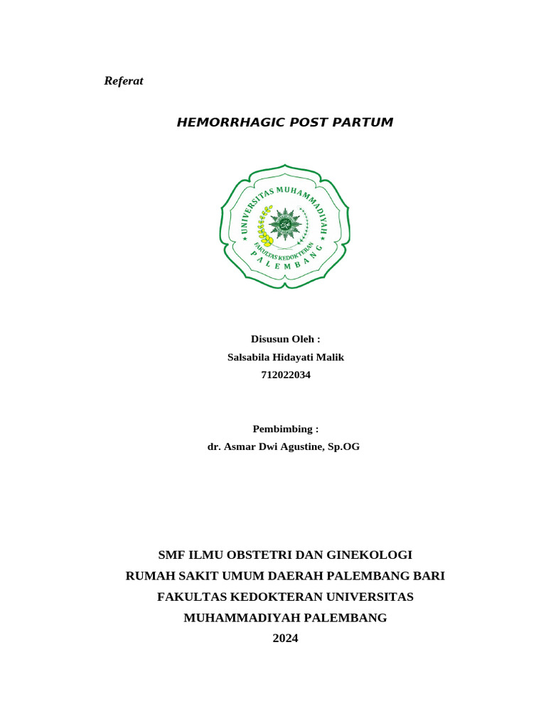 Referat Salsabila Hidayati Malik 712022034 (HPP) | PDF