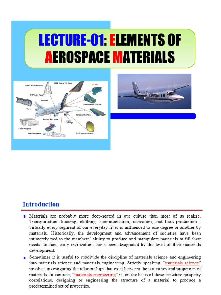 Materials Science and Aerospace Materials | PDF | Crystal Structure ...