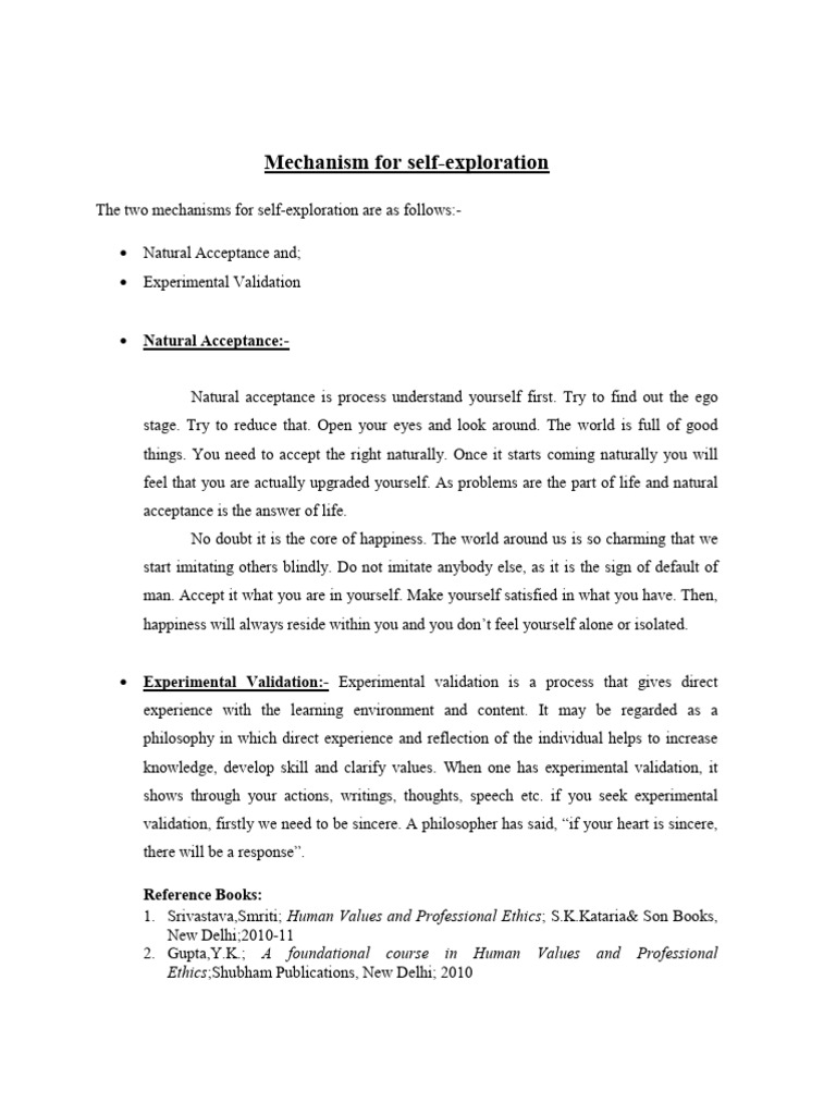 Mechanism For Self-Exploration | PDF | Self-Improvement