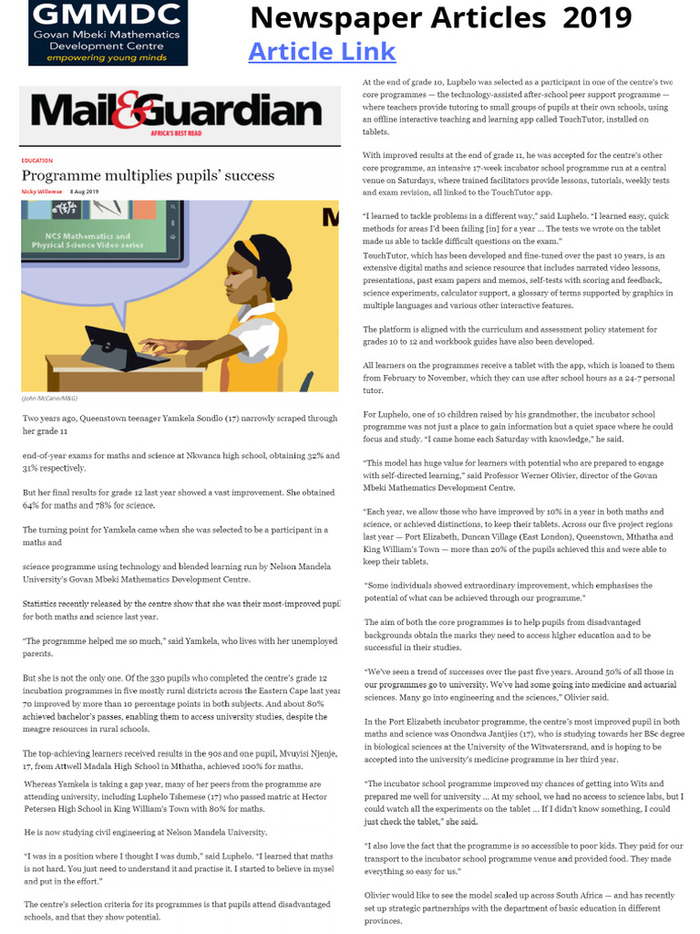 GMMDC Media Articles 2019 | PDF