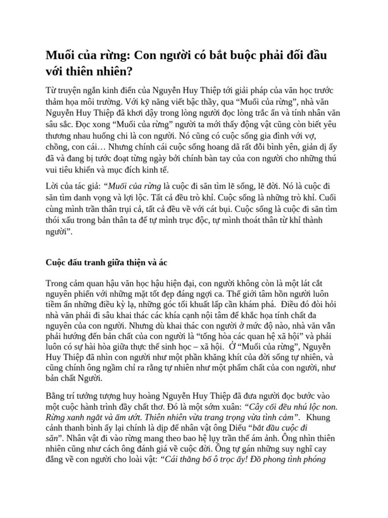 Muối của rừng- Nguyễn Huy Thiệp | PDF