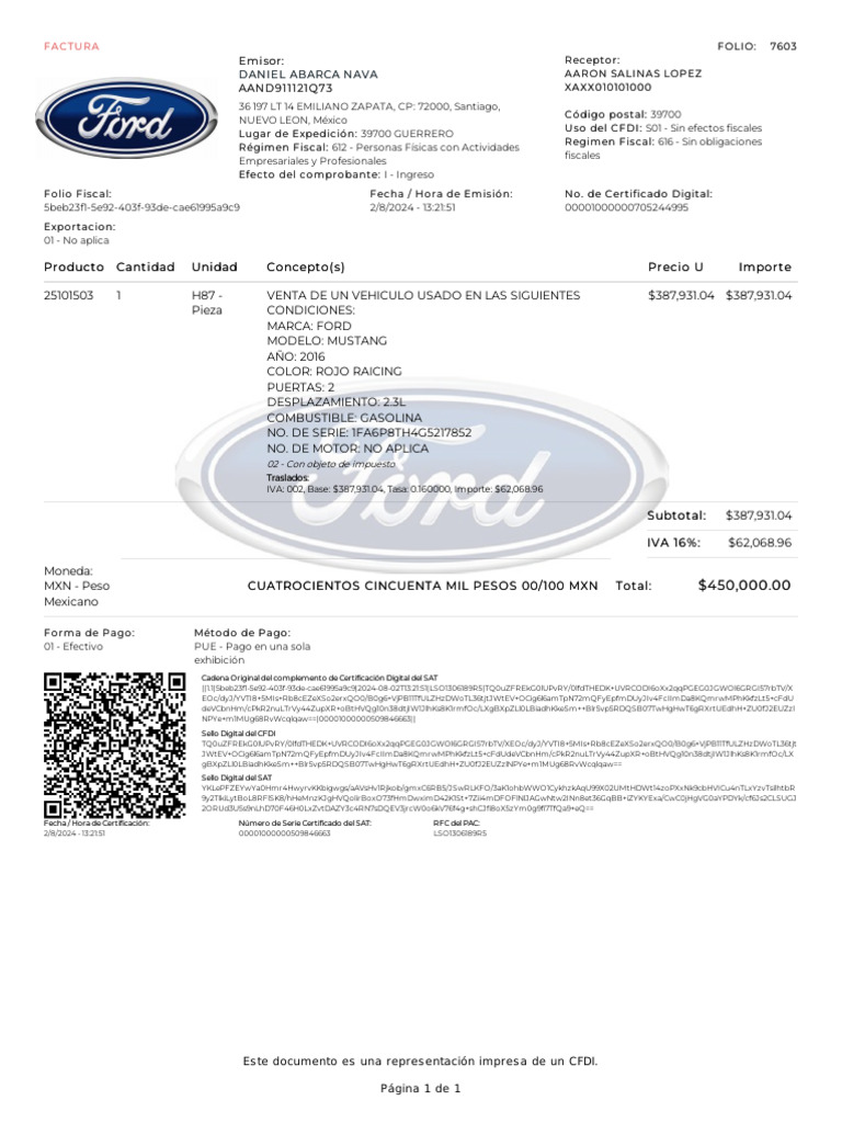 Refa Ford Mustang | PDF