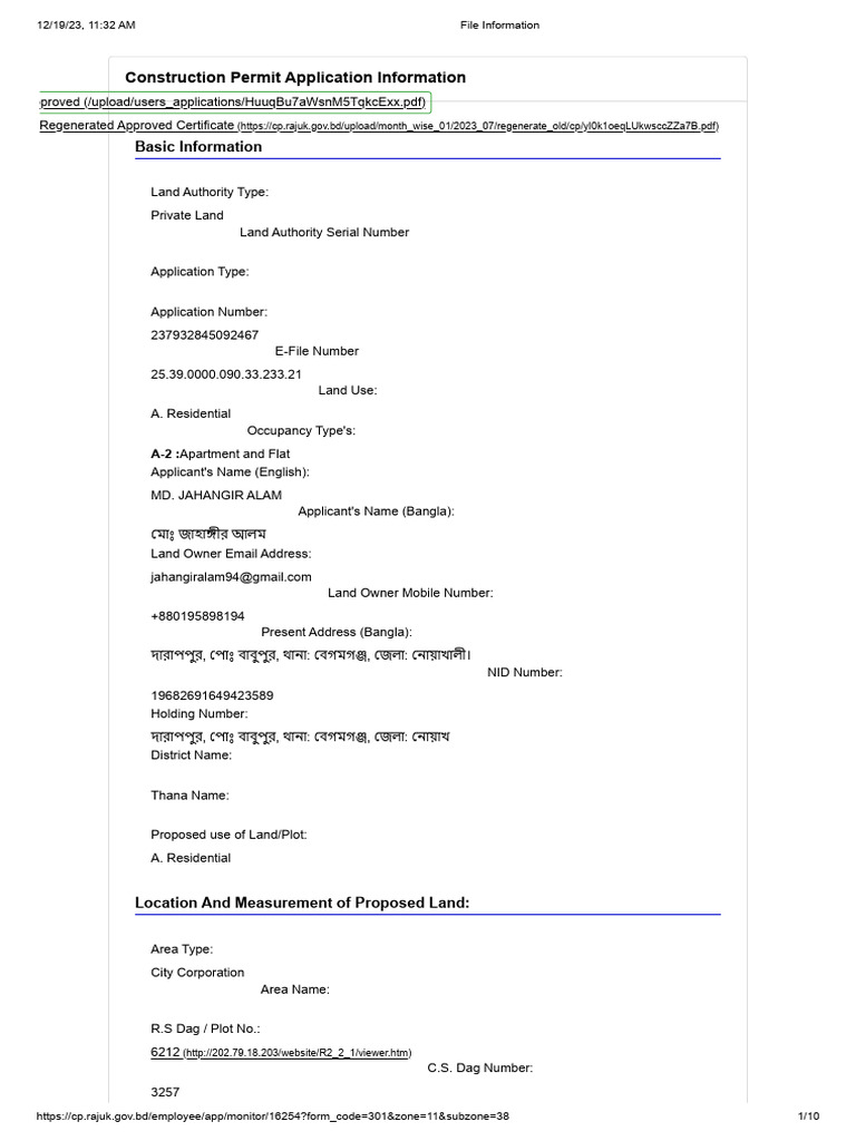 Construction Permit Application Information | PDF