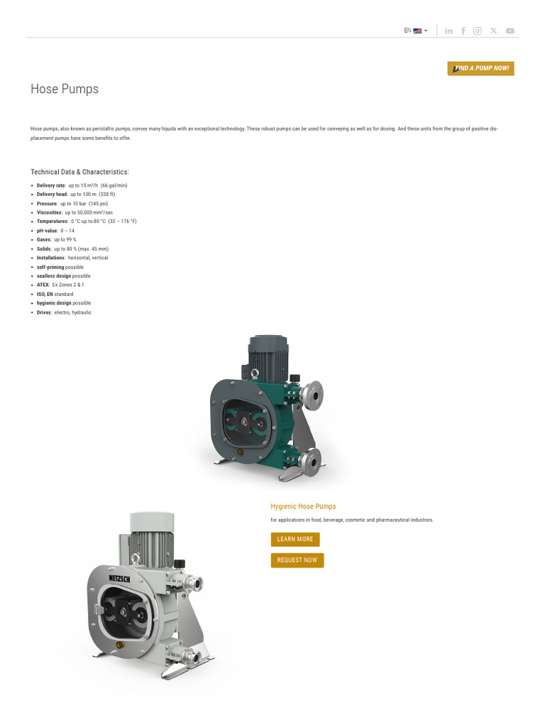 Hose Pumps (Peristaltic Pumps) - Star Pump Alliance | PDF
