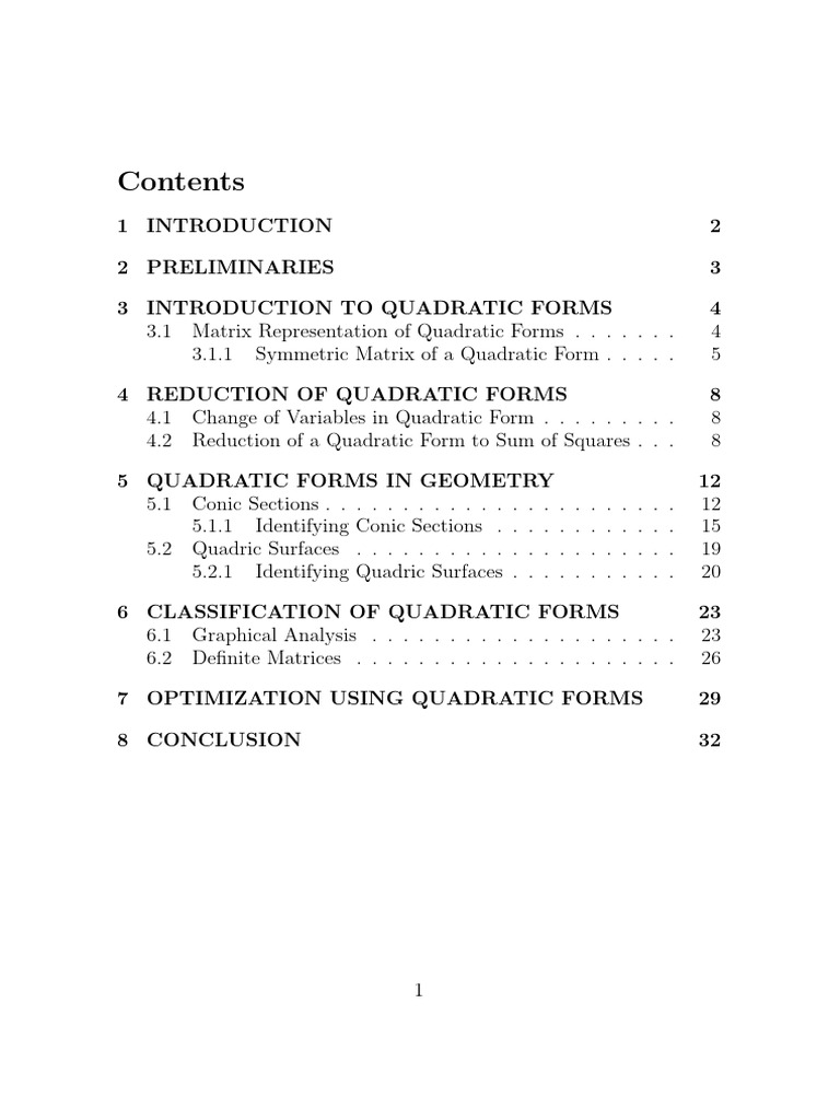 QUADRATIC FORMS Project by Rushna | PDF