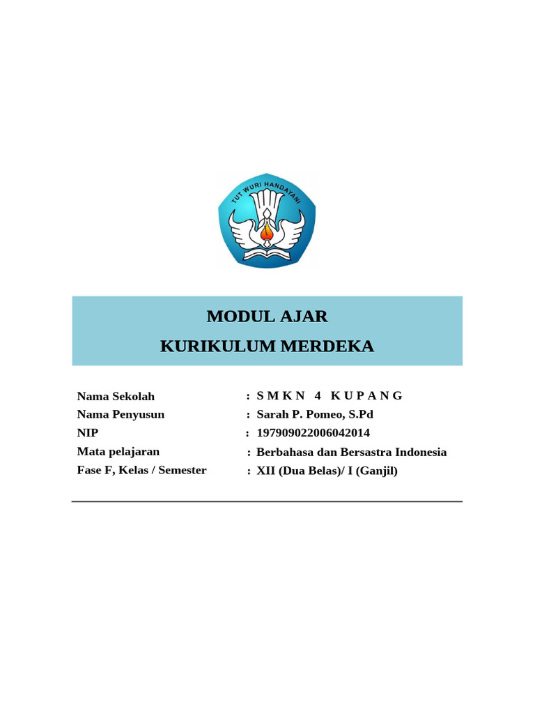 Modul Ajar Bindo Xii 2024 | PDF
