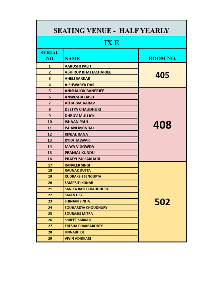 Seating Venue - Ix e | PDF